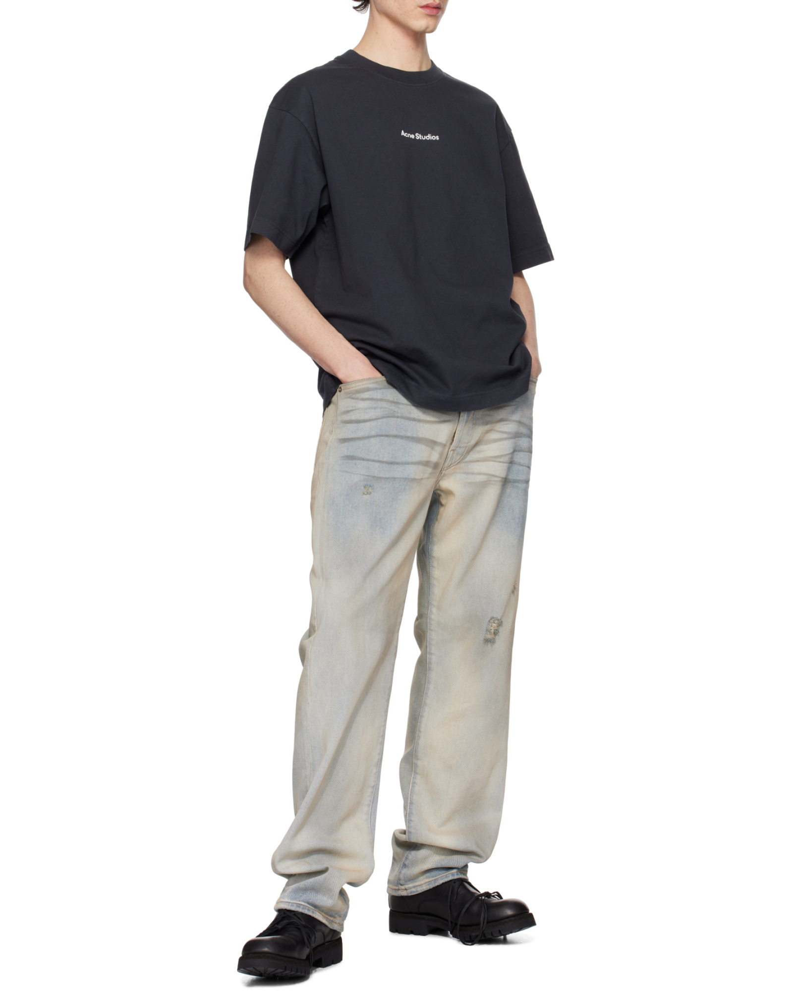 ACNE STUDIOS Acne Studios Logo Stamp Relaxed Fit T-Shirt