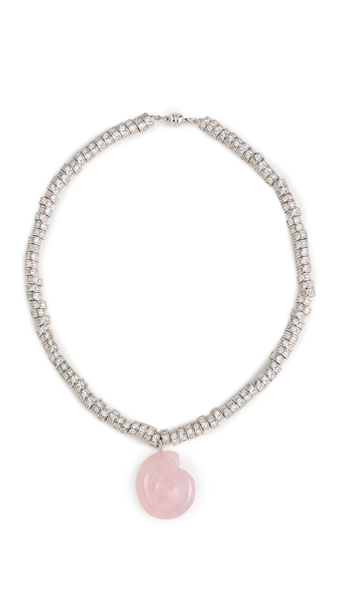 Shushu/Tong Silver-Tone Yvmin Edition Ceramic Rose Choker - Pink
