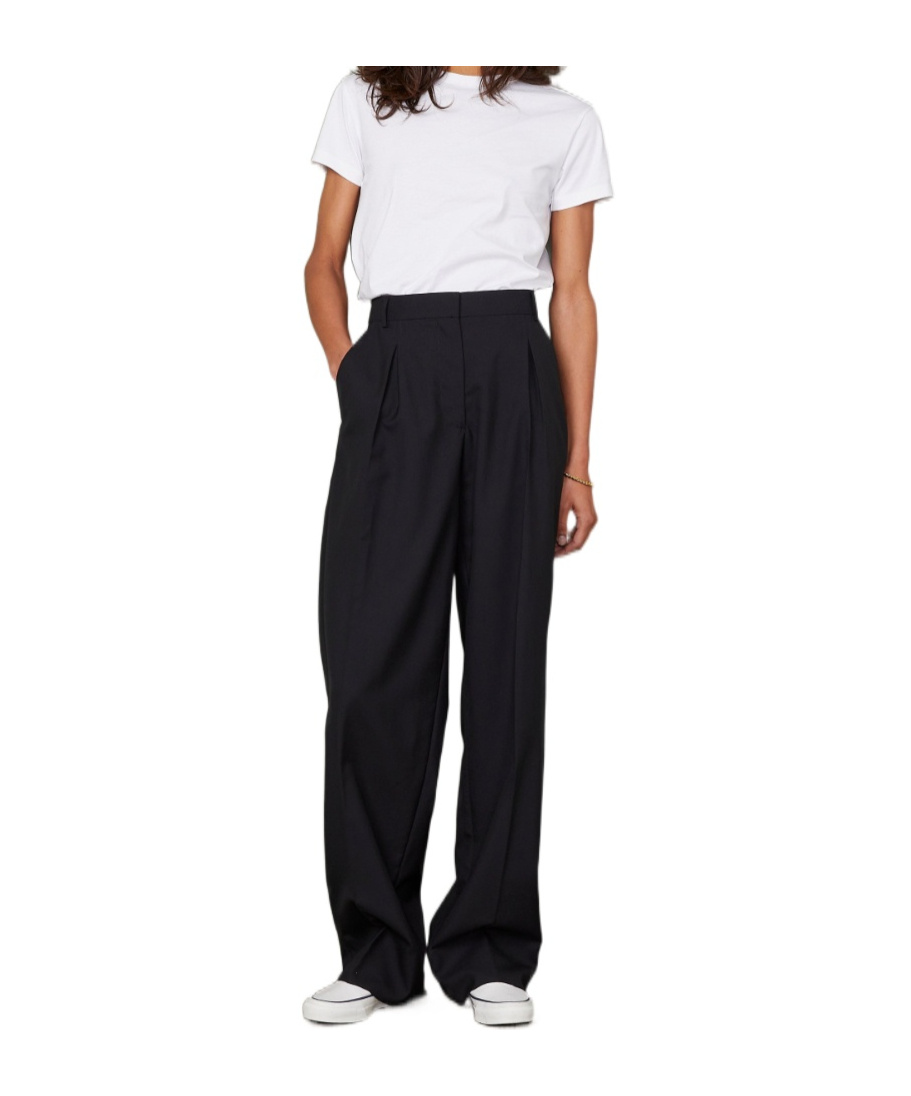 OFFICINE GÉNÉRALE Officine Générale Pleated Wide-Leg Trousers