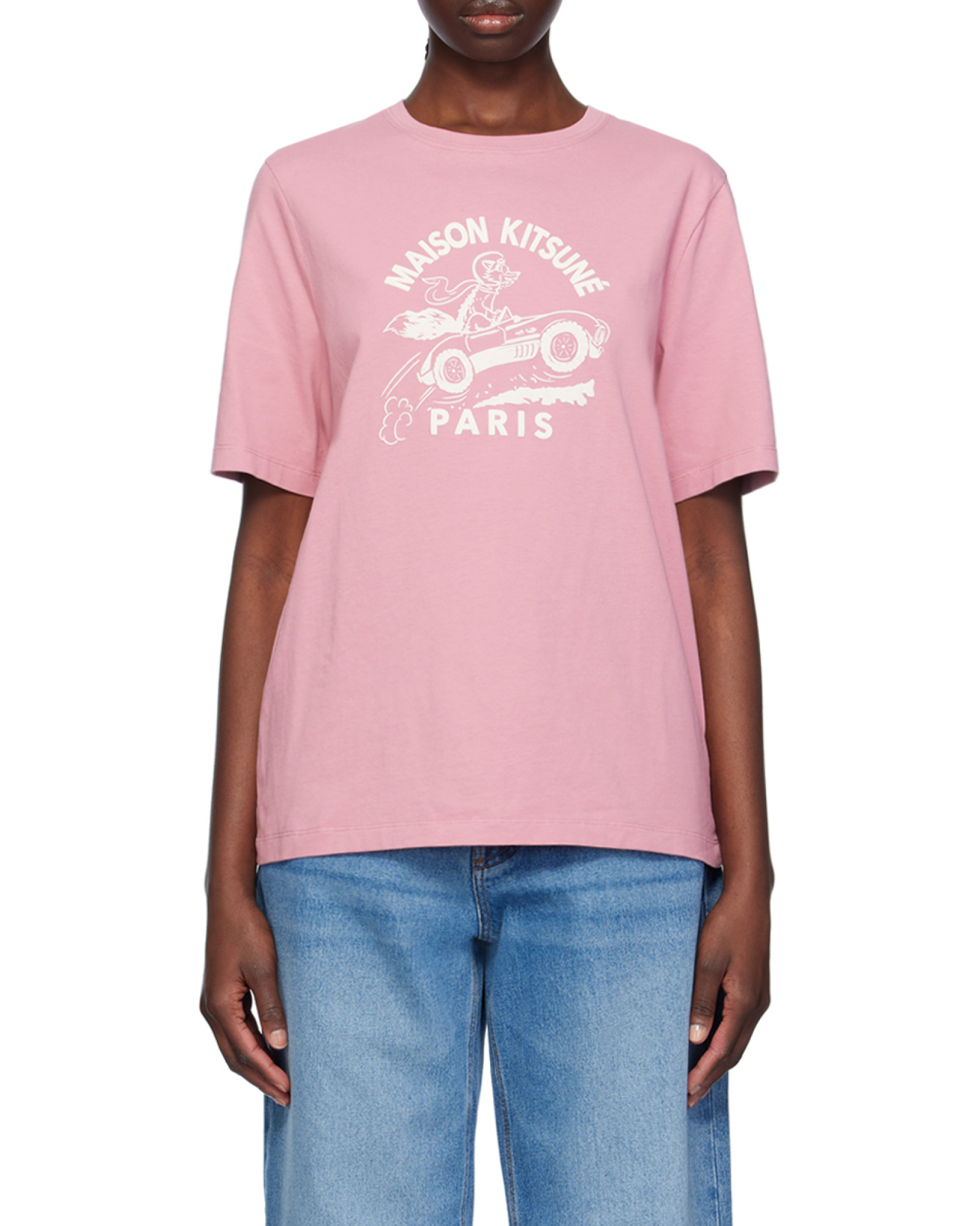 MAISON KITSUNÉ Maison Kitsuné Racing Fix Printed Crewneck T-Shirt