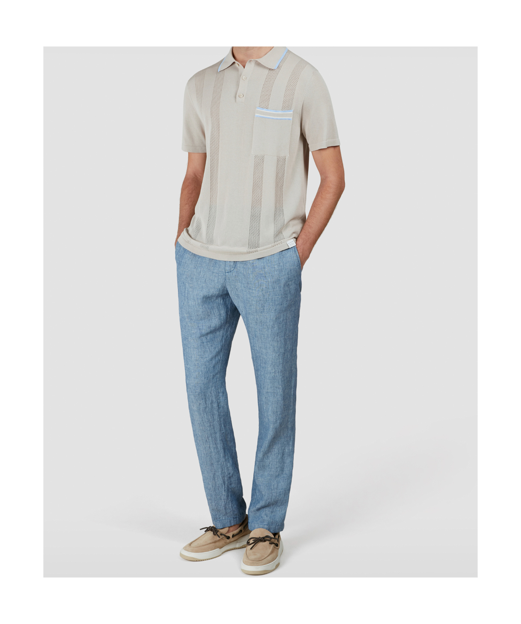 PAUL & SHARK Paul & Shark Linen Chino Trousers with Drawstring