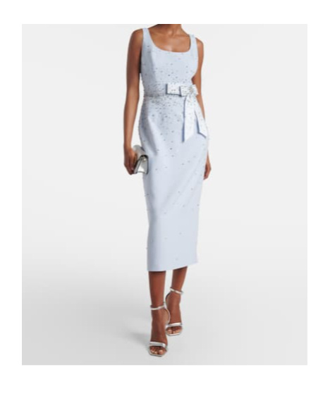 CAROLINA HERRERA Carolina Herrera Embellished Bow Midi Dress