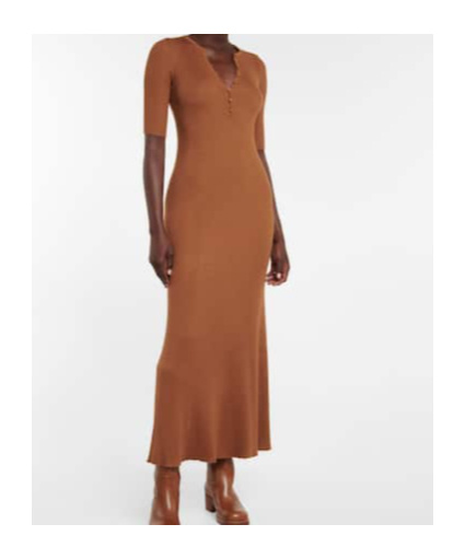 GABRIELA HEARST Gabriela Hearst Johanna Ribbed-Knit Maxi Dress