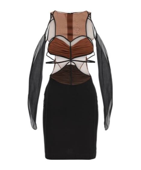 NENSI DOJAKA Nensi Dojaka Cutout Crêpe Mini Dress