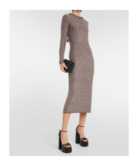 ALTUZARRA Altuzarra Cindy Metallic Knit Maxi Dress