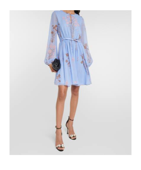 GIAMBATTISTA VALLI Giambattista Valli Floral Silk Georgette Minidress