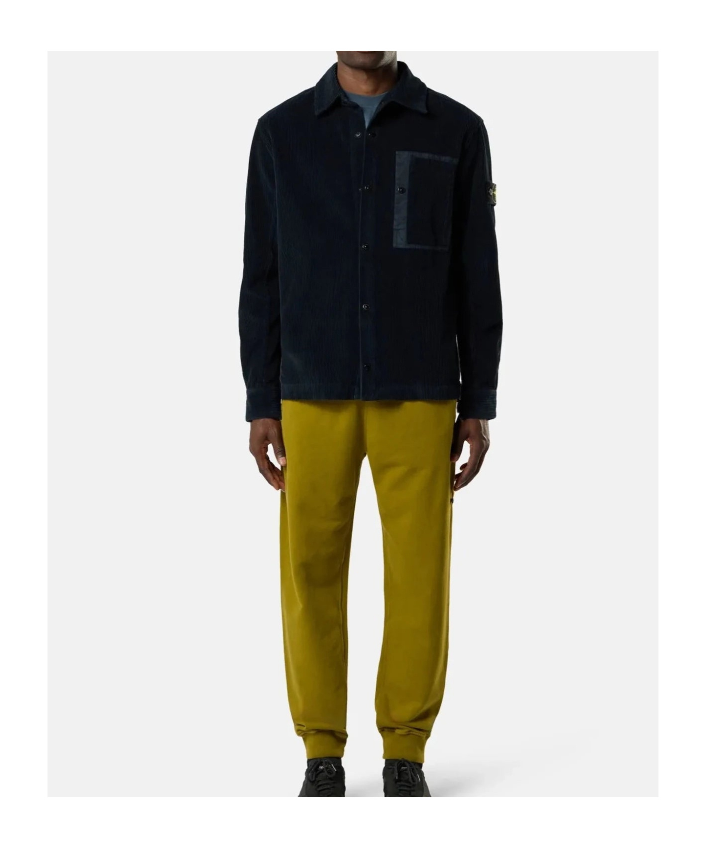 STONE ISLAND Snap-button shirt jacket with chest pockets