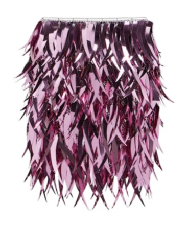PACO RABANNE Paco Rabanne Embellished Feather Miniskirt