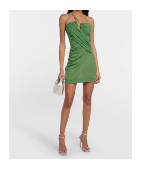 NENSI DOJAKA Nensi Dojaka Draped One-Shoulder Mini Dress