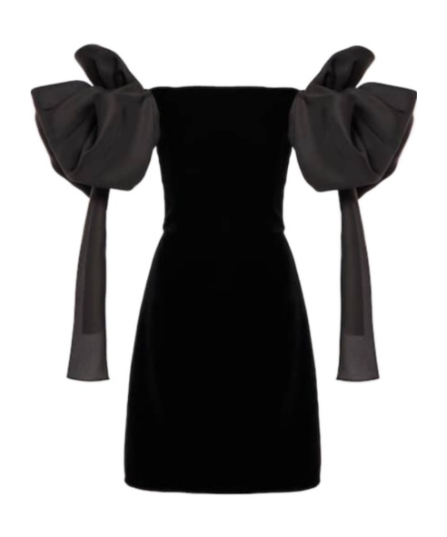 CAROLINA HERRERA Carolina Herrera Off-Shoulder Minidress with Bow-Tie Sleeves