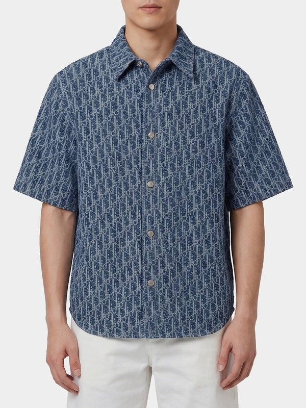 DIOR Dior Homme Oblique Pattern Short-Sleeve Shirt