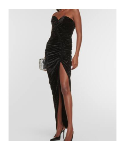 ALEXANDRE VAUTHIER Alexandre Vauthier Ruched Velvet Gown