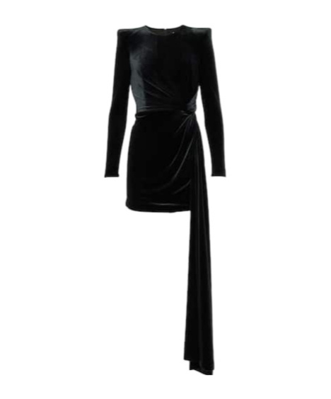 ALEX PERRY Alex Perry Draped Velvet Minidress