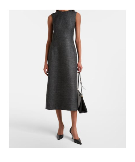EMILIA WICKSTEAD Emilia Wickstead Hartley Houndstooth Wool-Blend Midi Dress