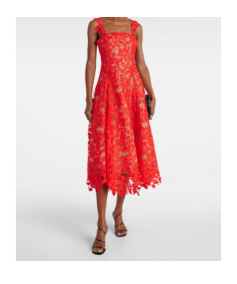 OSCAR DE LA RENTA Oscar de la Renta Guipure Lace Cocktail Dress