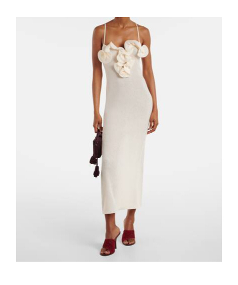 MAGDA BUTRYM Magda Butrym Floral Appliqué Midi Dress