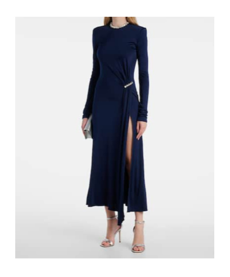 DAVID KOMA David Koma Crystal-Embellished Gathered Midi Dress