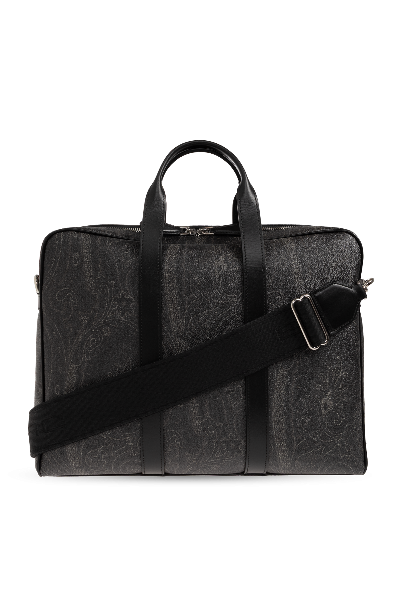 ETRO Etro Leather Briefcase with Paisley Pattern