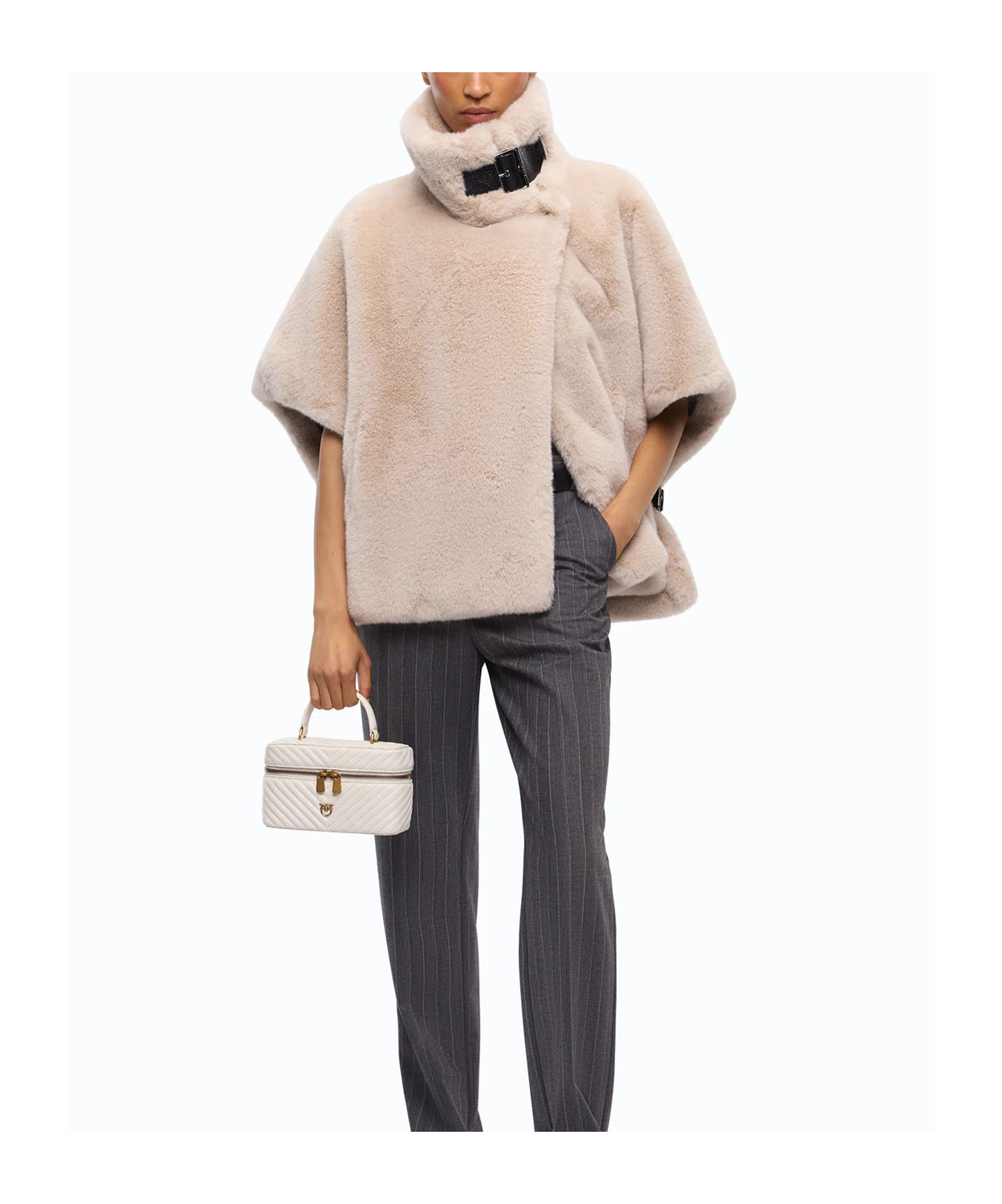 PINKO Pinko High-Neck Cape with Buckle Fastening