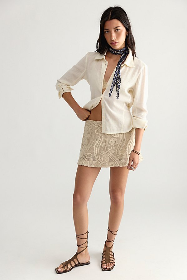 FREE PEOPLE Free People My Little Micro Mini Lace Skort