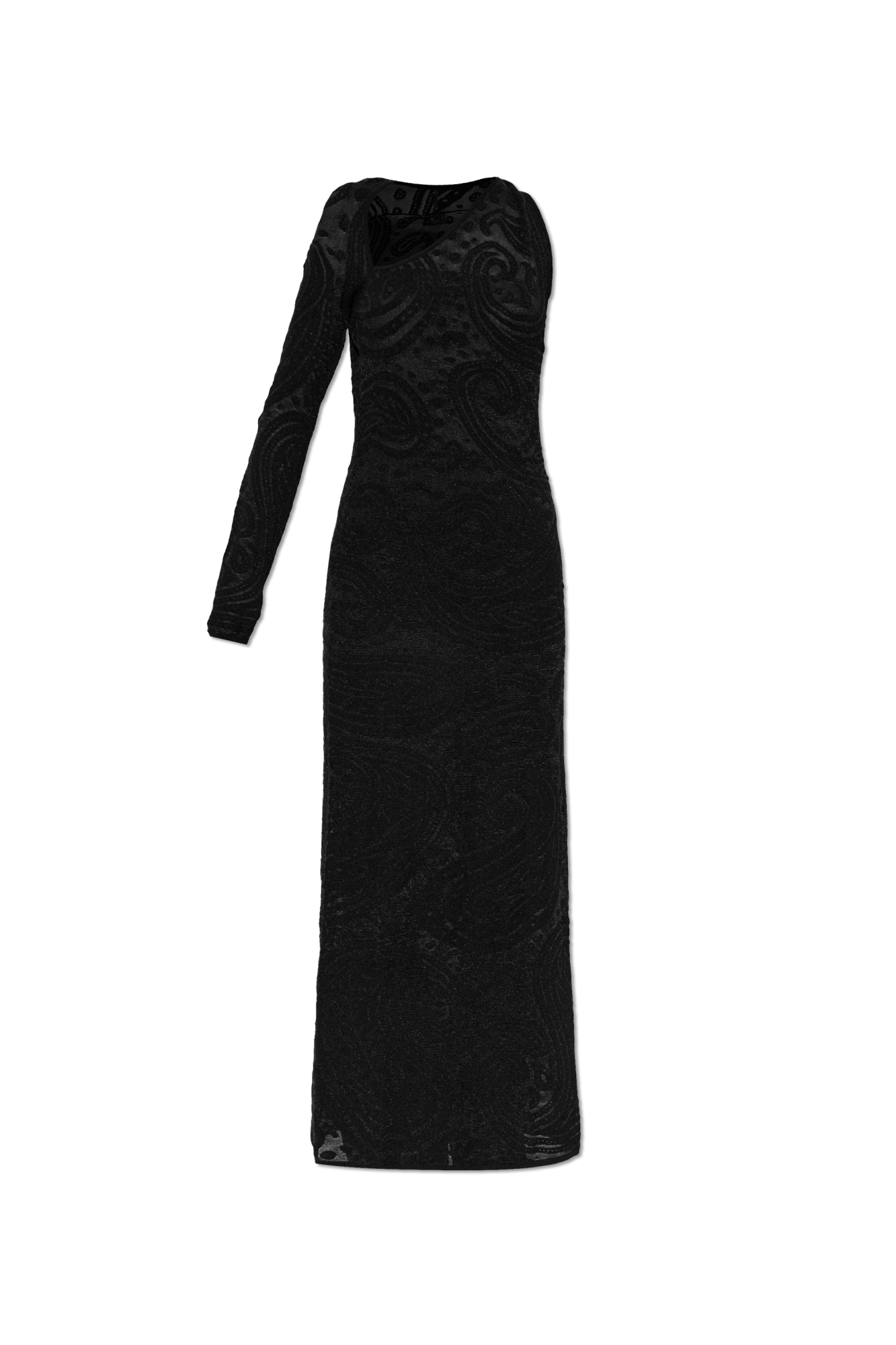 ETRO Etro One-Sleeve Maxi Dress with Jacquard Pattern