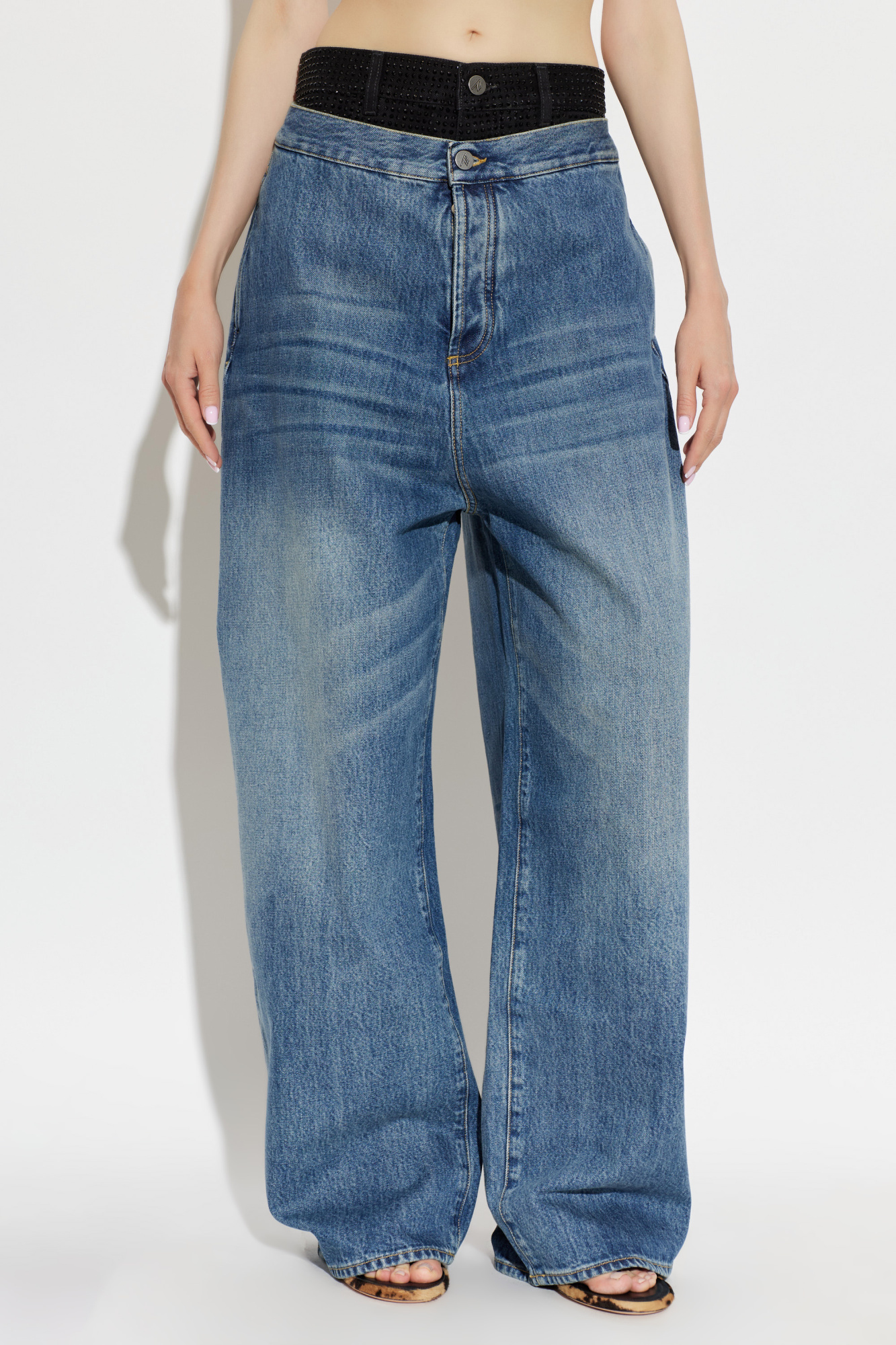 ATTICO THE ATTICO Double Waistband Boyfriend Jeans
