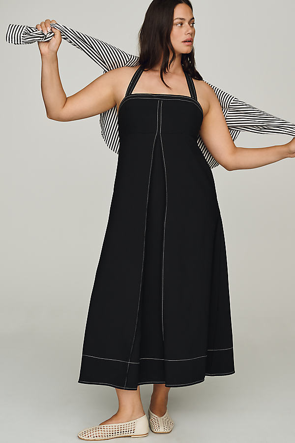 ENGLISH FACTORY English Factory Halterneck Midi Dress with Pockets