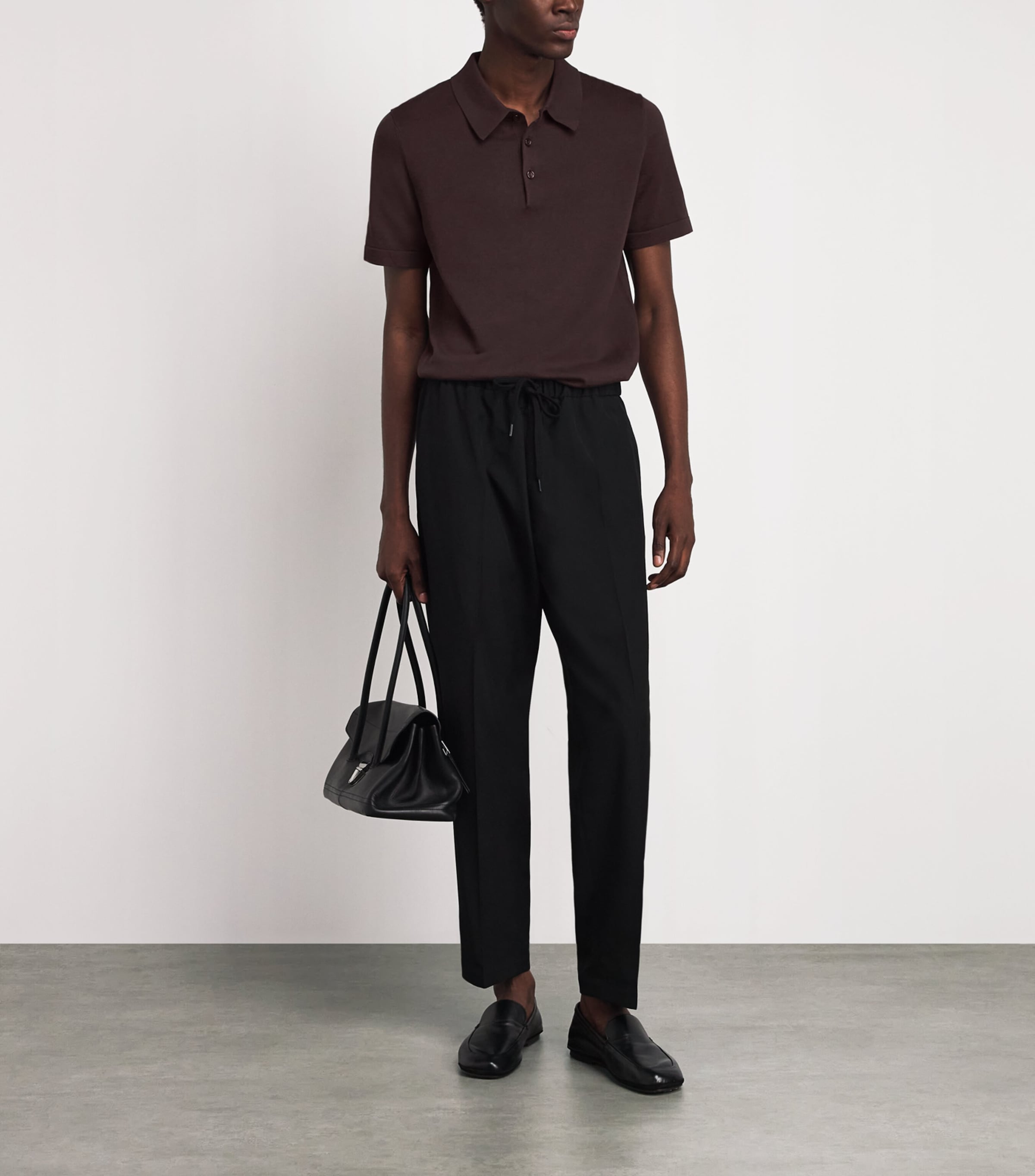 SANDRO knitted polo shirt