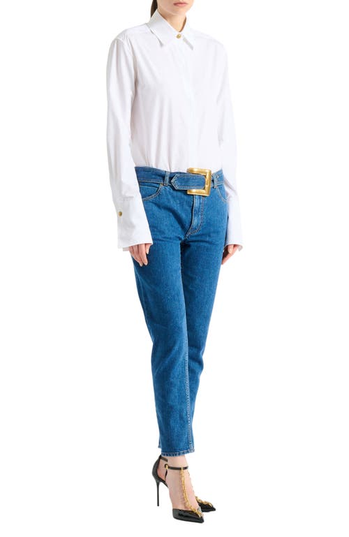 BALMAIN Balmain High-Waisted Belted Denim Jeans