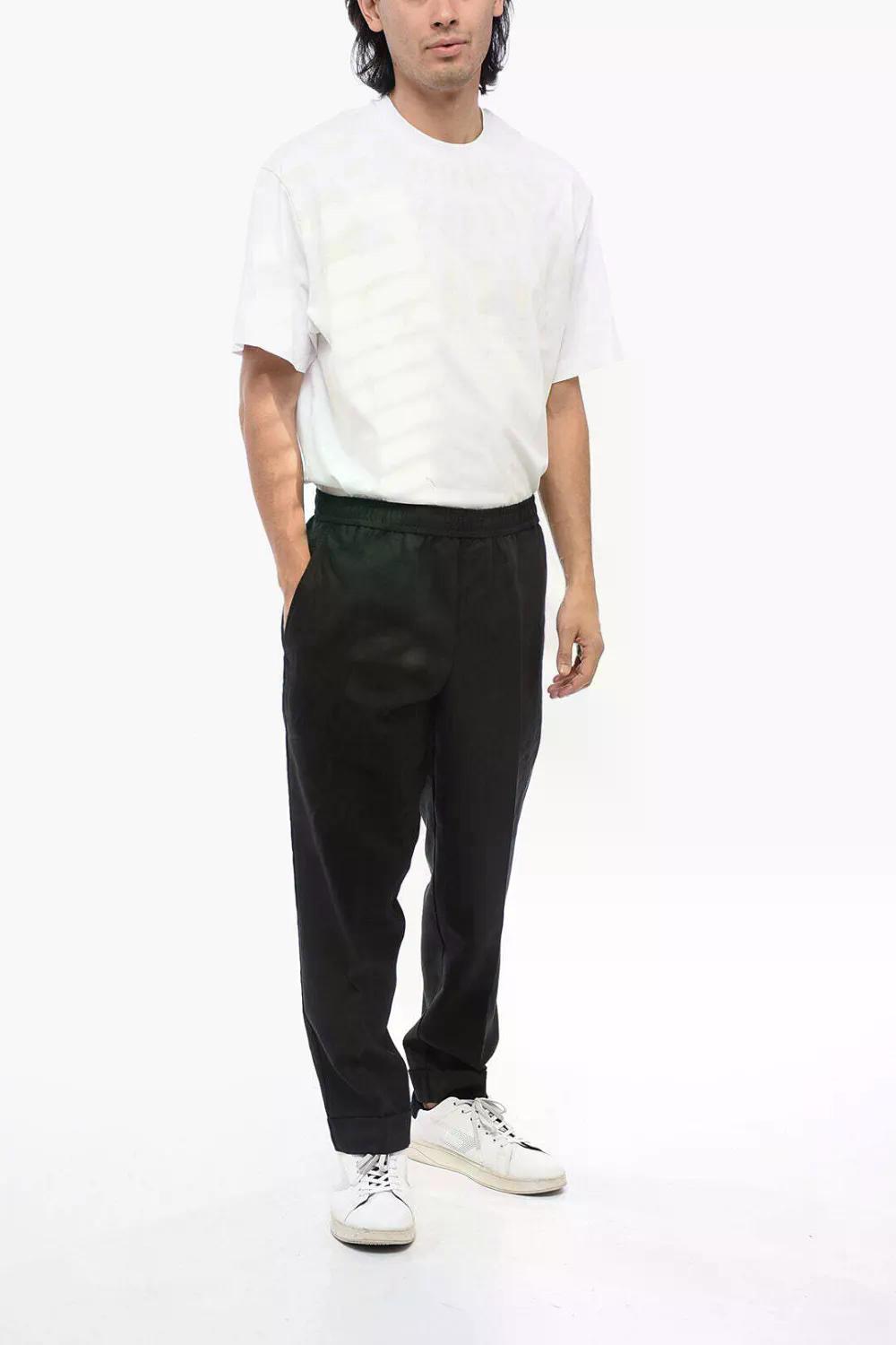 NEIL BARRETT elastic-waistband drawstring-fastening chinos