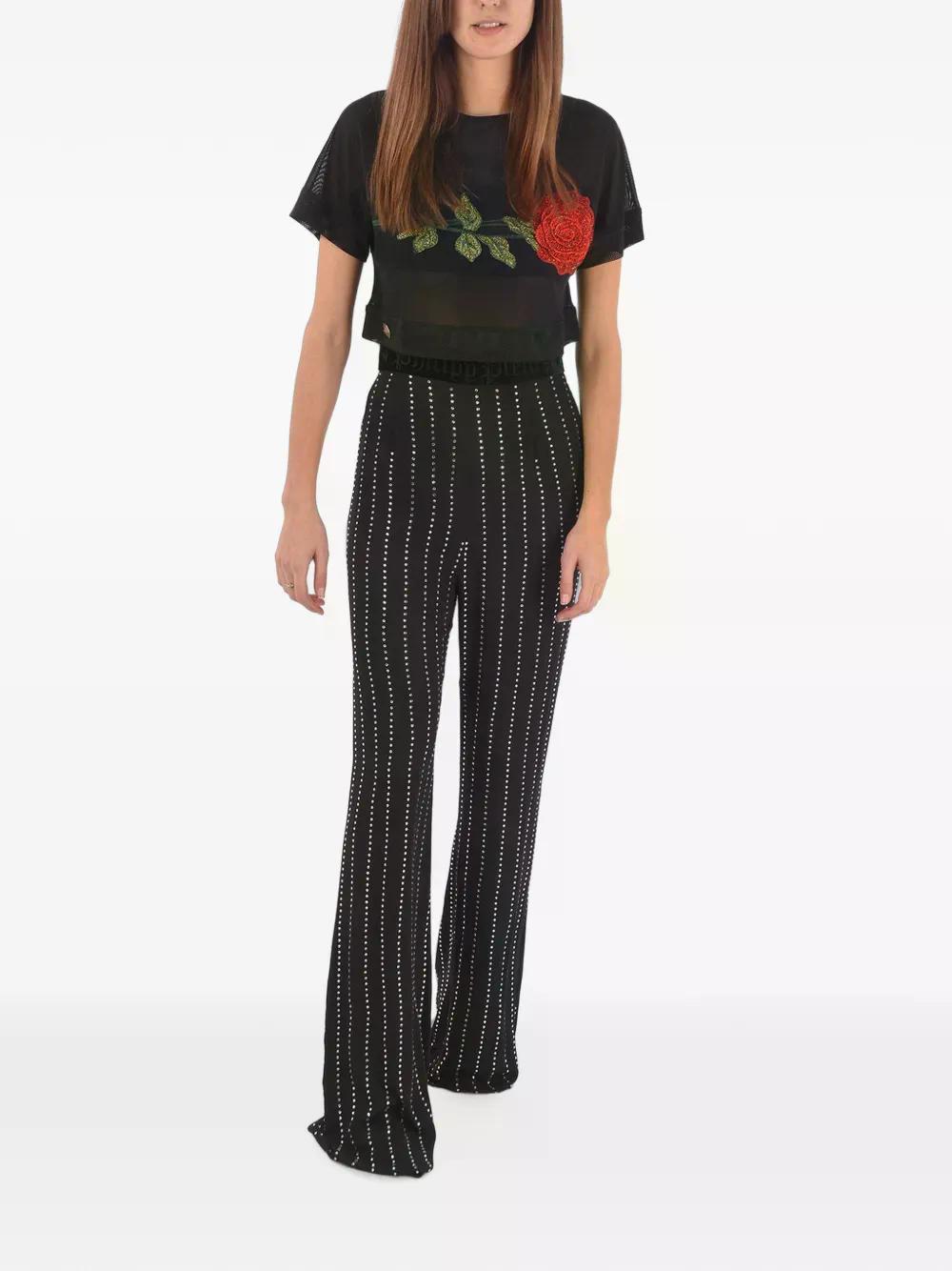 PHILIPP PLEIN Philipp Plein Crystal-Embellished Palazzo Pants