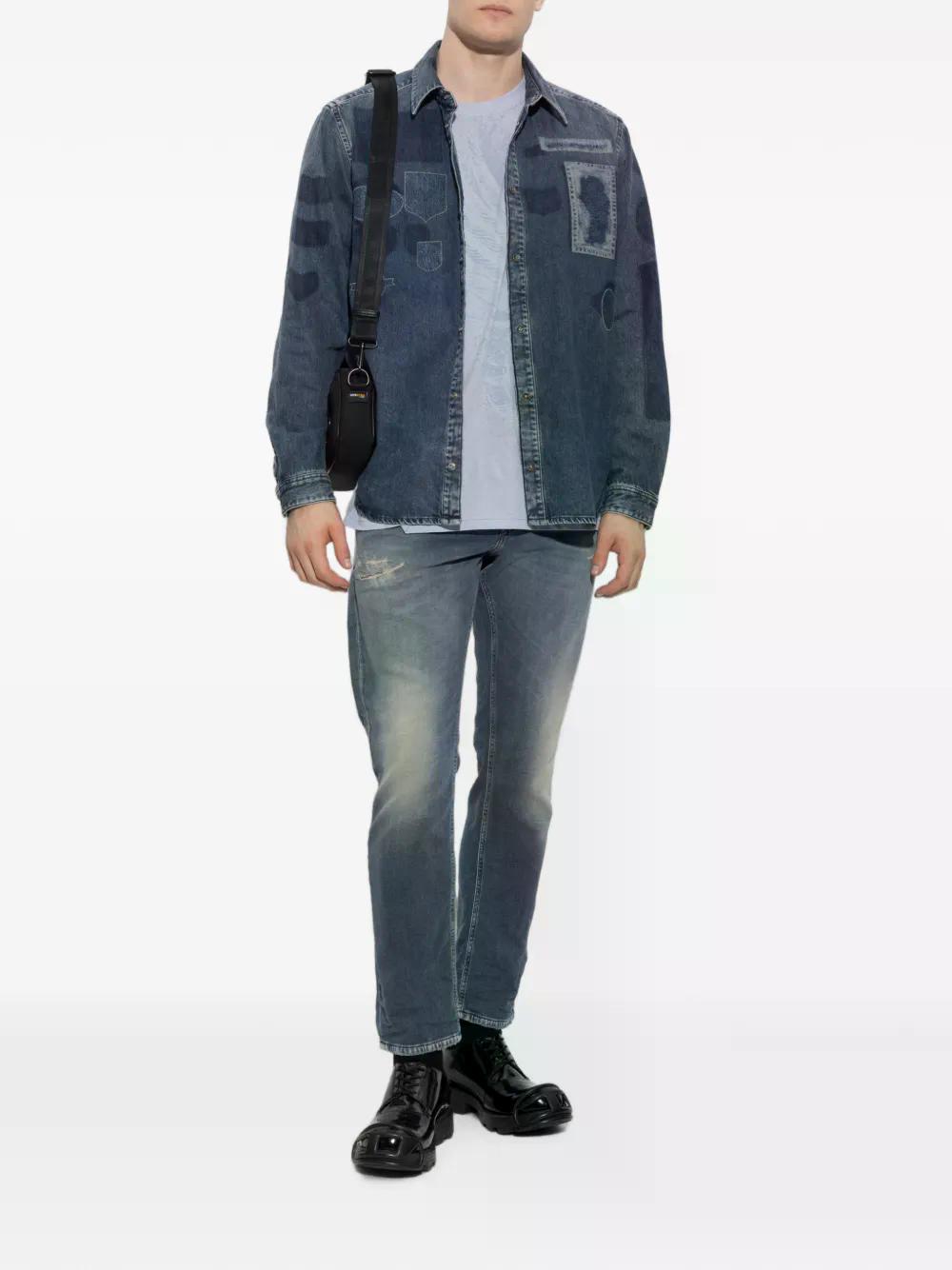 DIESEL® patch-detail denim shirt