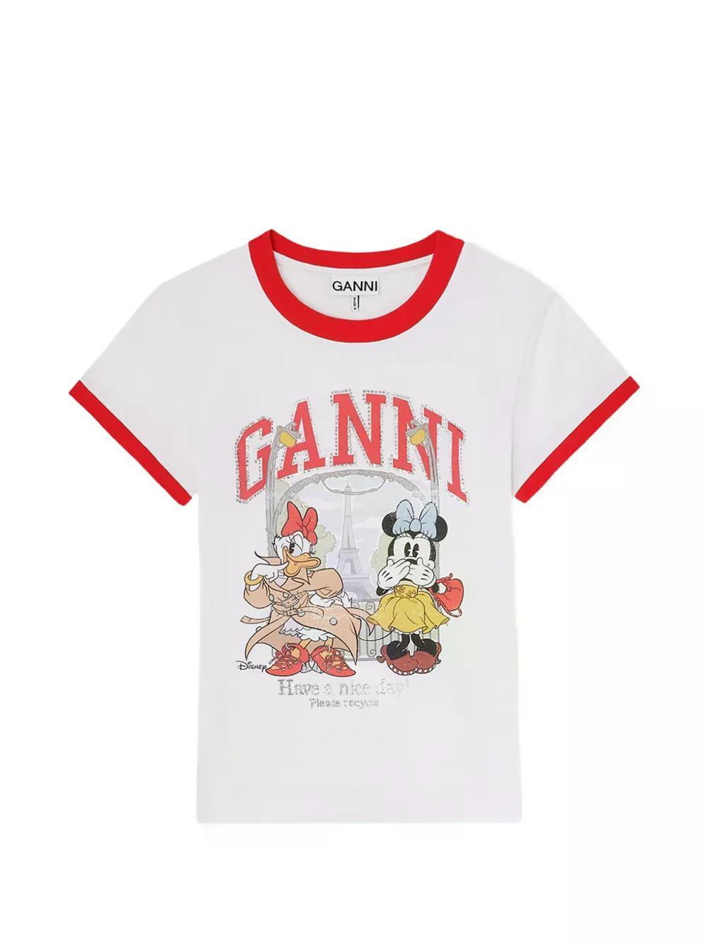 GANNI GANNI Graphic Print T-Shirt