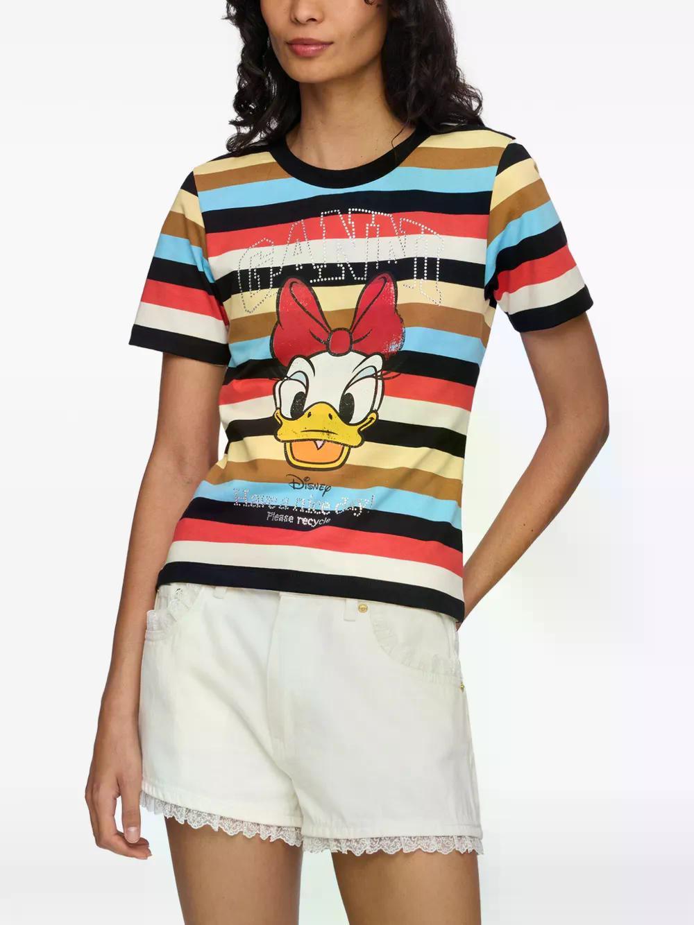 GANNI GANNI Striped Graphic T-Shirt