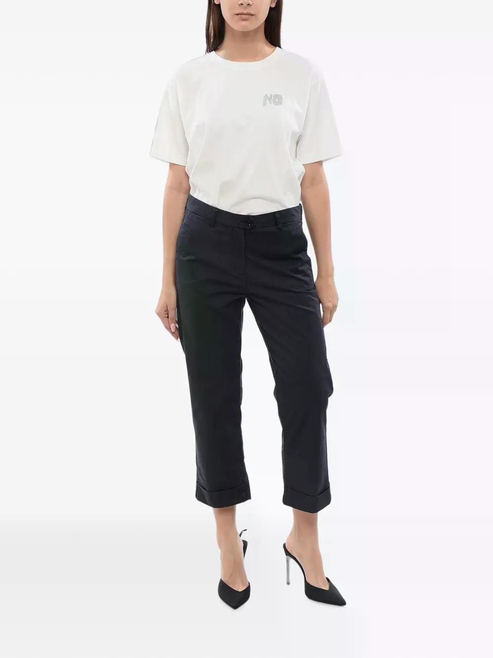 WOOLRICH Woolrich Cropped Trousers with Turn-Up Hems