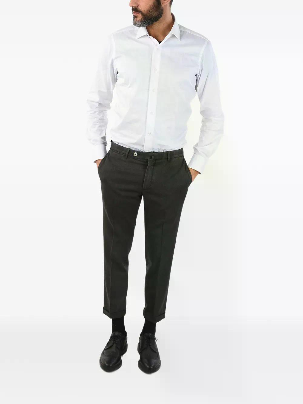 CORNELIANI Corneliani Pleated Wool Chino Trousers