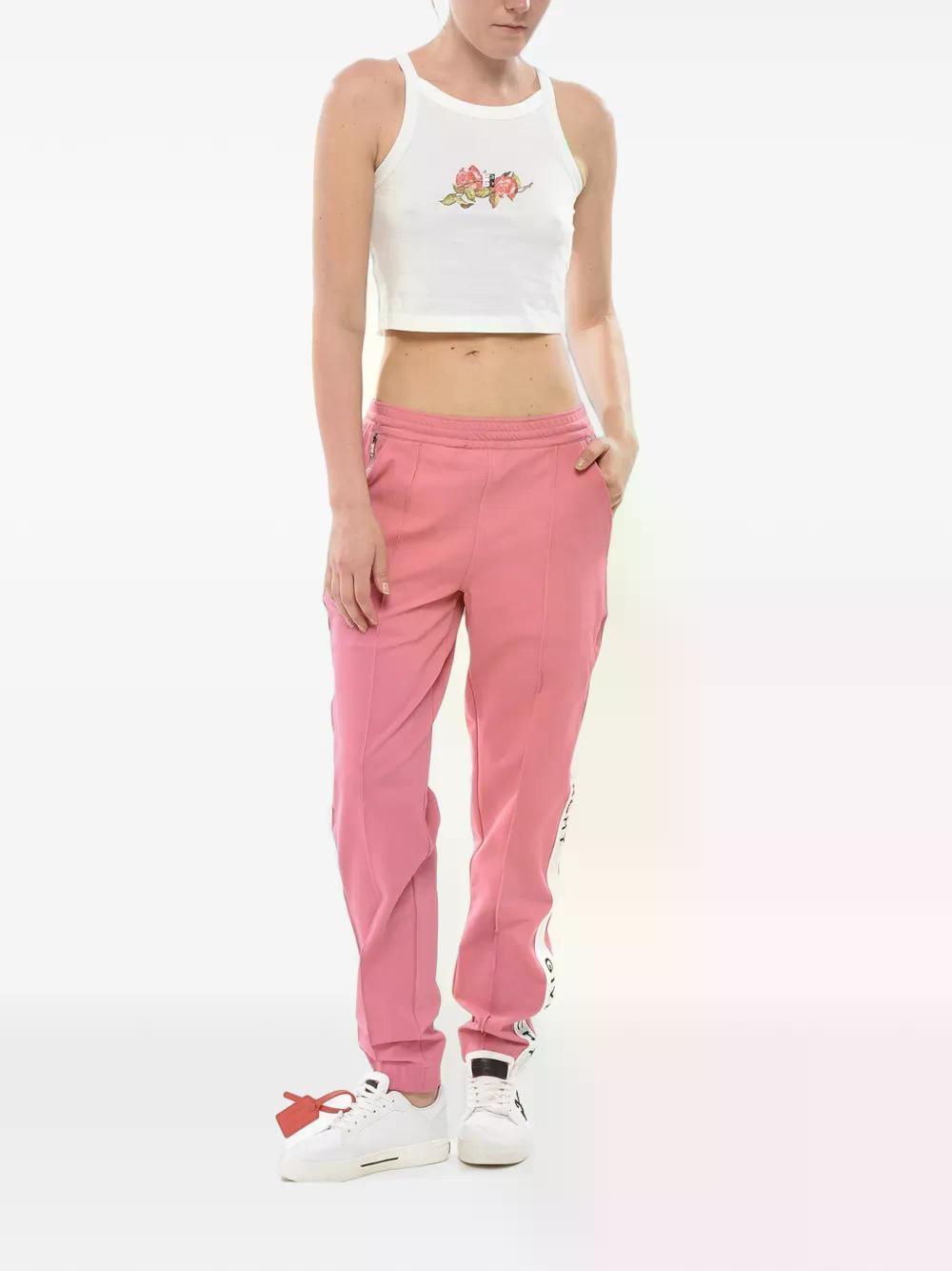 GIVENCHY Givenchy White Cotton Floral Graphic Cropped Top