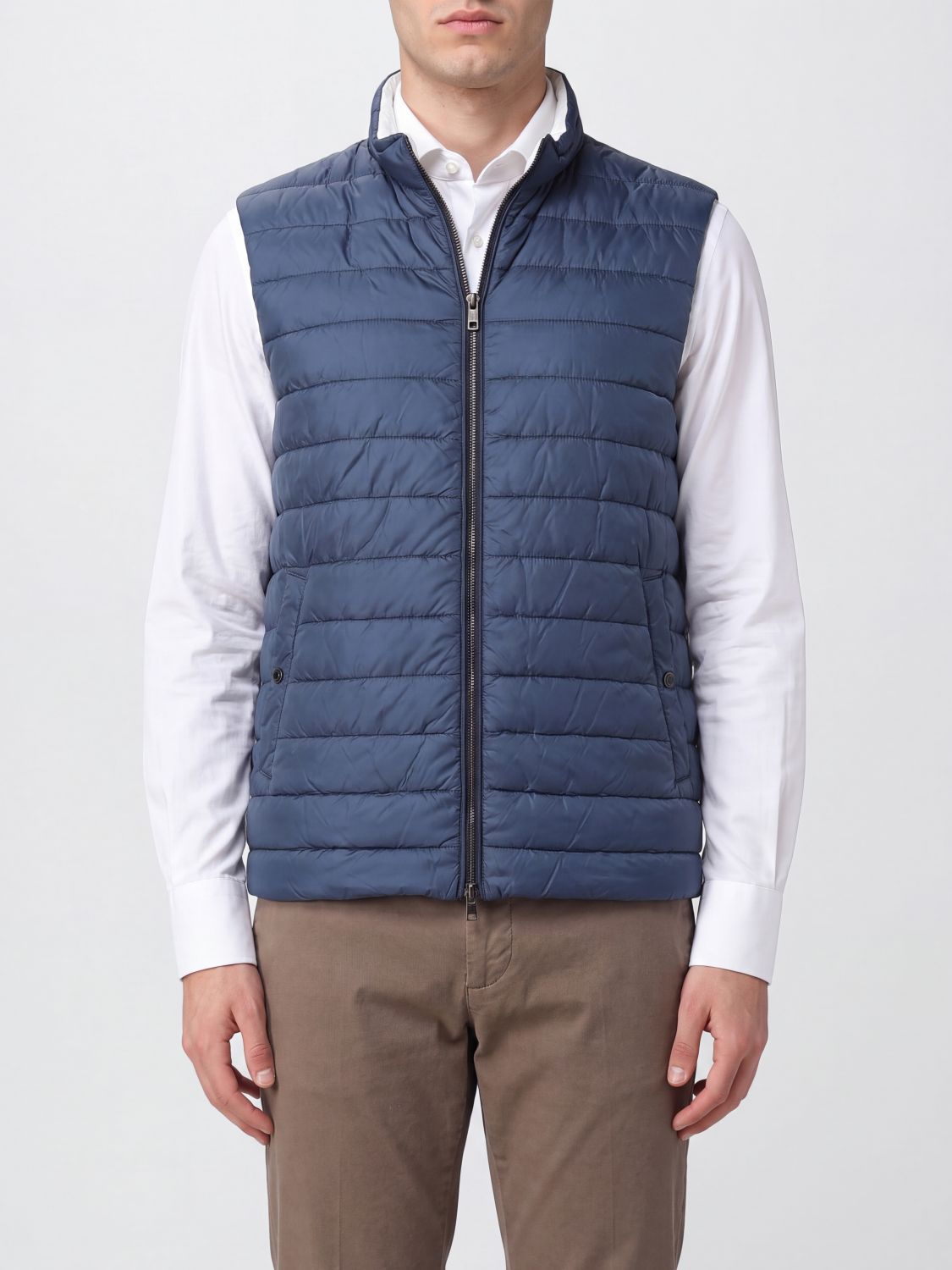 HERNO Herno Quilted Nylon Padded Vest with High Collar