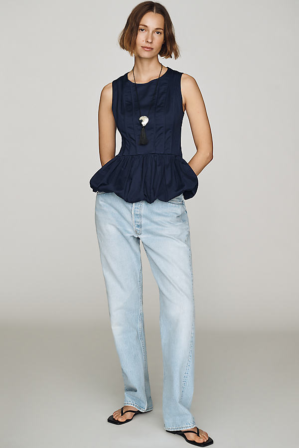 ANTHROPOLOGIE By Anthropologie Bubble-Hem Peplum Top