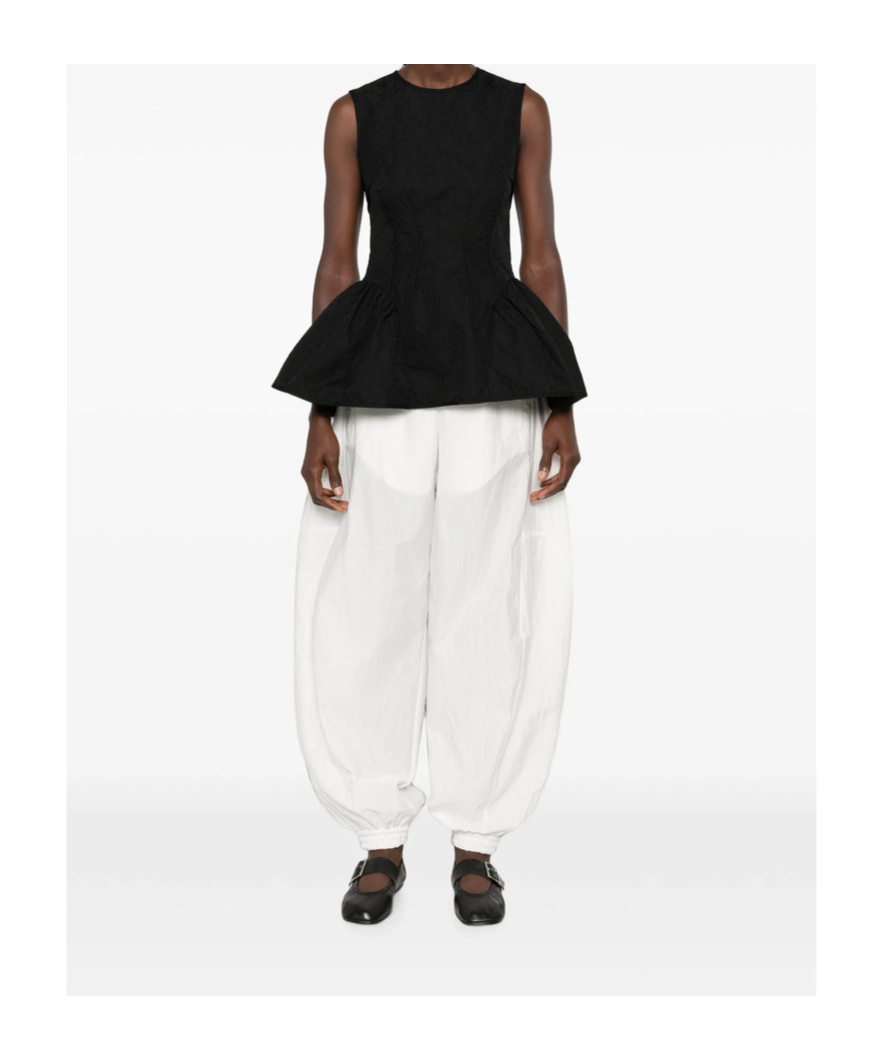CECILIE BAHNSEN Cecilie Bahnsen Sleeveless Top with Ruffled Hem