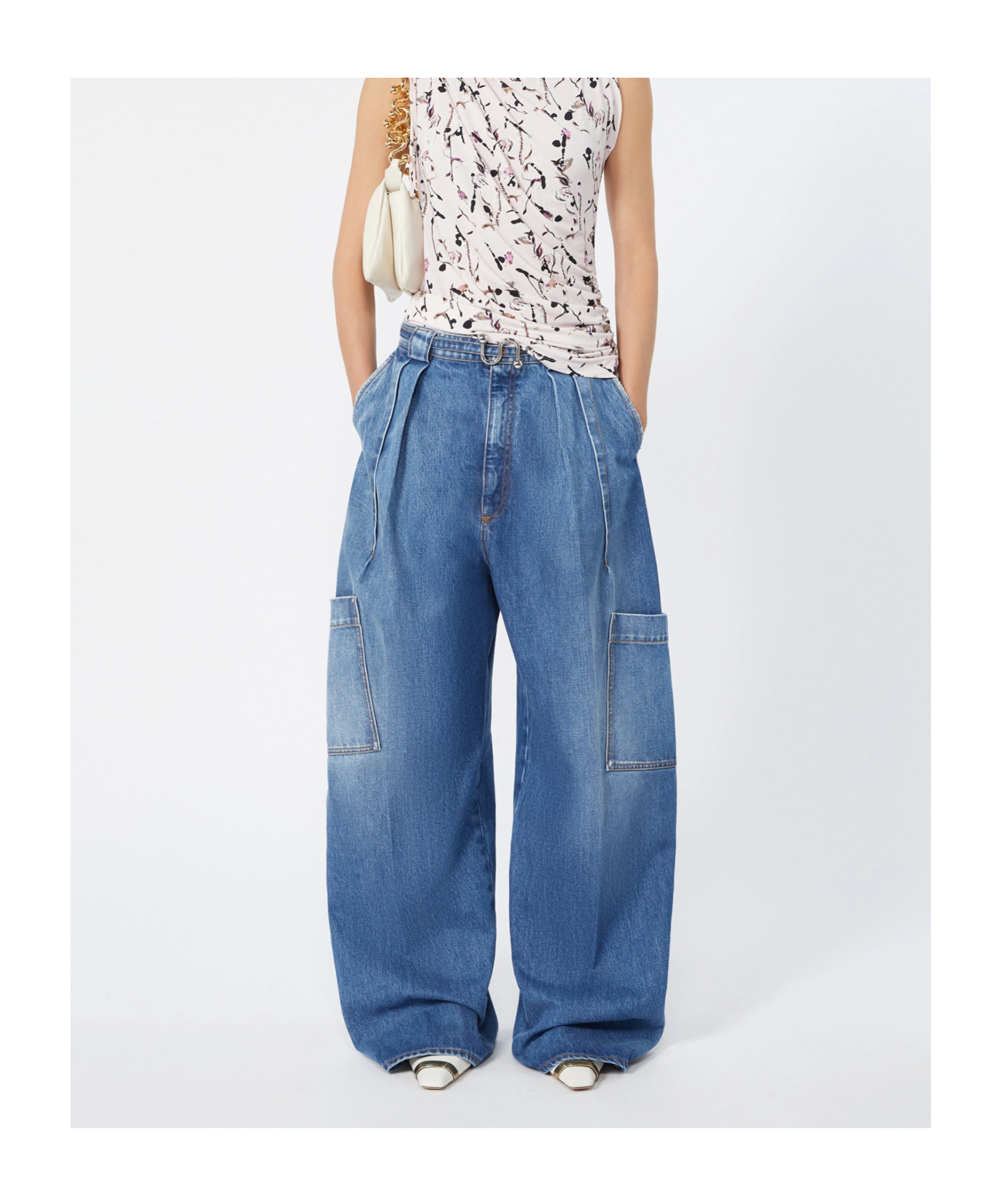 SPORTMAX Sportmax Oversized Denim Cargo Jeans