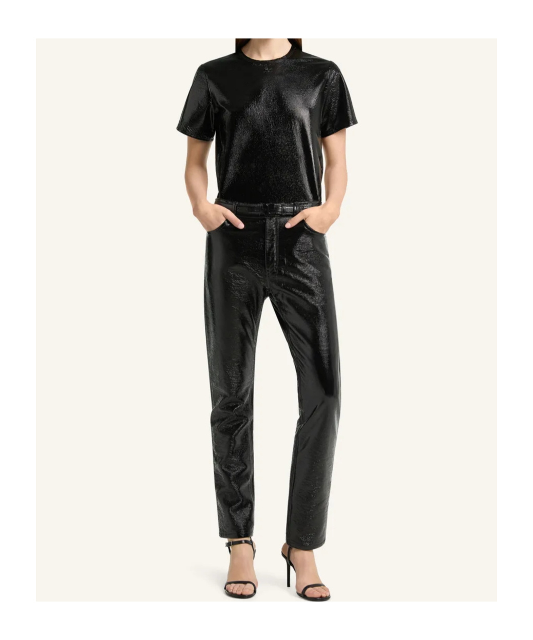 COURREGES Courreges Vinyl Top with Logo Patch