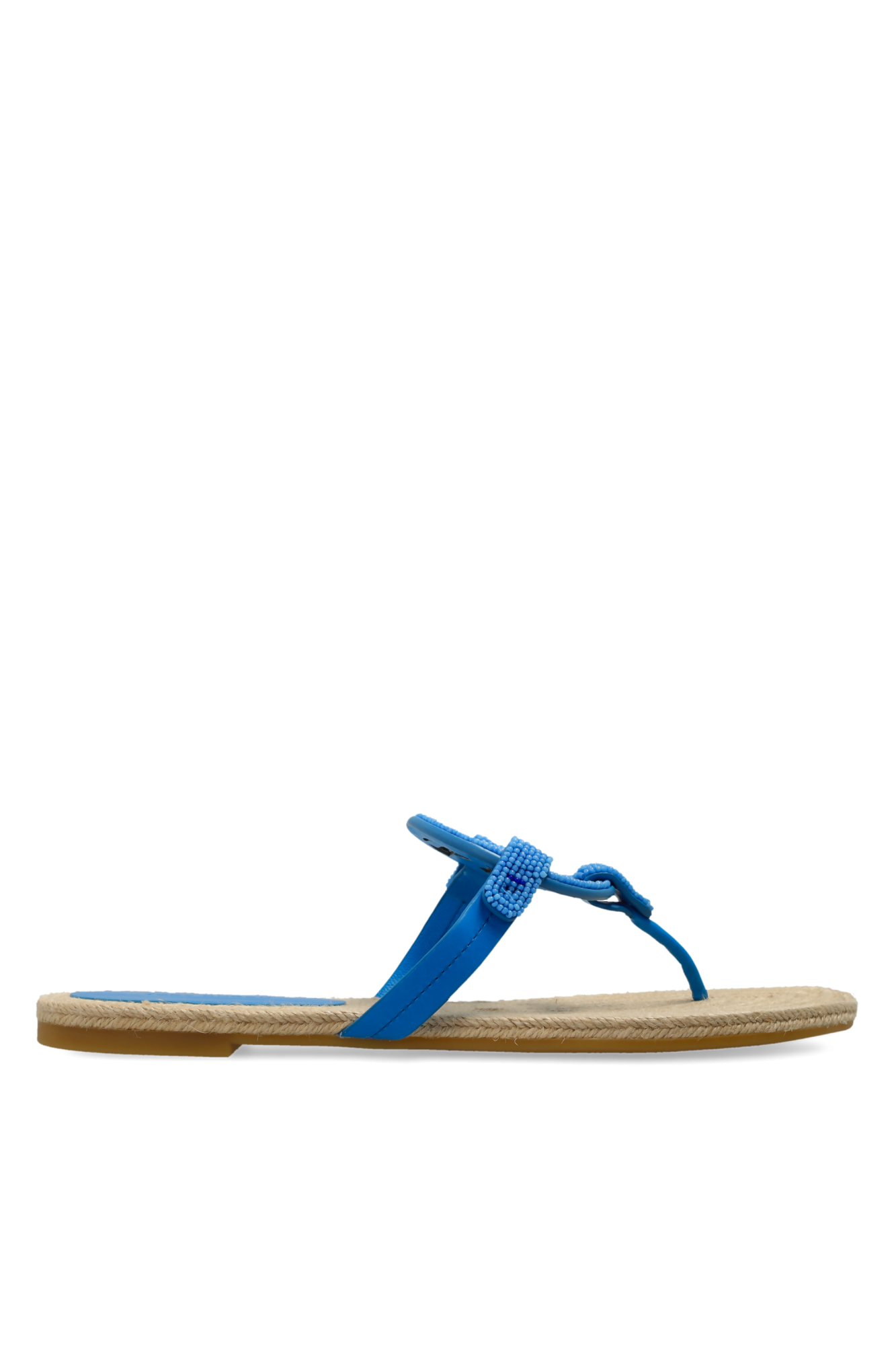 AQUAZZURA calypso raffia thong sandals