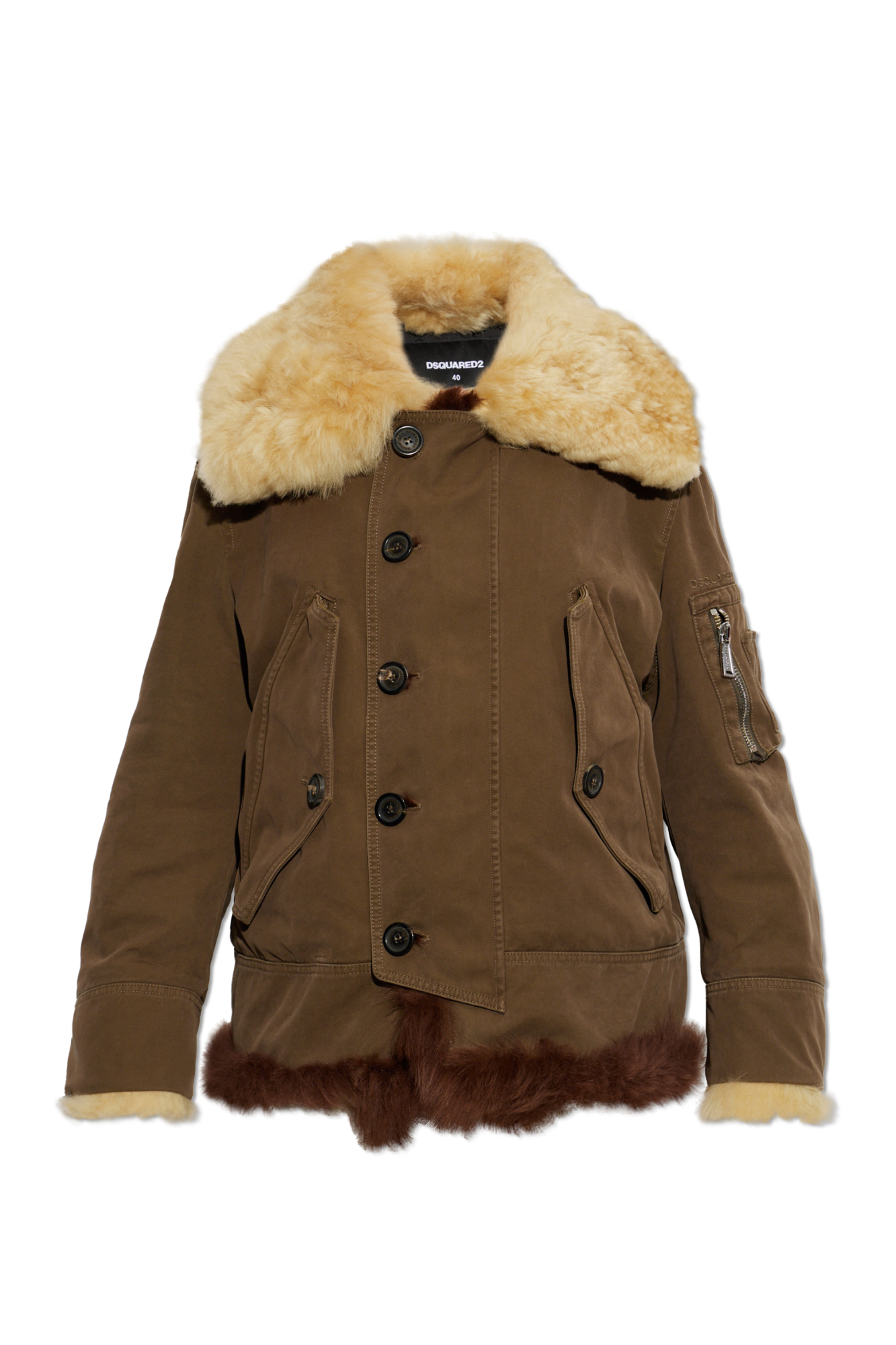 DSQUARED2 Dsquared2 Fur Trimmed Jacket