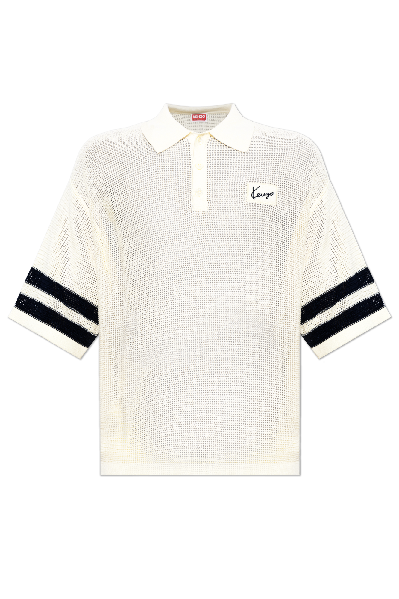 KENZO polo with a decorative weave
