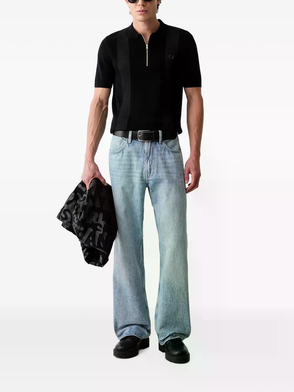 FRED PERRY zip-fastening polo shirt