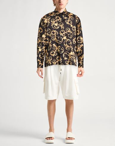 VERSACE man shirt black size 36 polyester