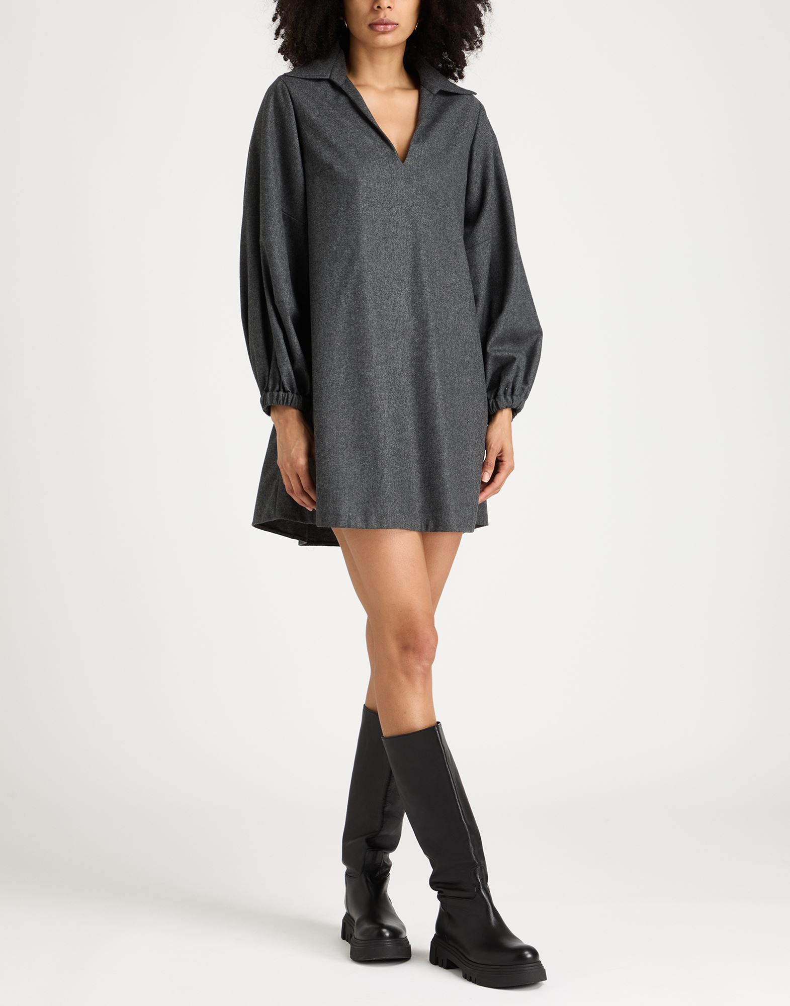 BRUNELLO CUCINELLI Brunello Cucinelli Mini Dress in Wool and Cashmere