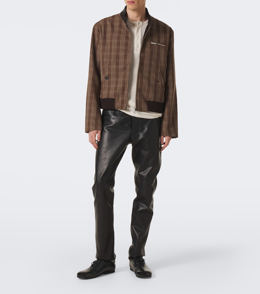 WALES BONNER Wales Bonner Axis Checked Virgin Wool Jacket