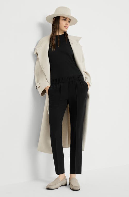 BRUNELLO CUCINELLI Brunello Cucinelli Silk and Acetate Crêpe Cady Tailored Jogger Trousers